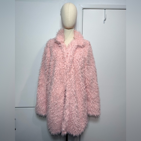 JustFab | Jackets & Coats | Just Fab Pink Fuzzy Jacket | Poshmark
